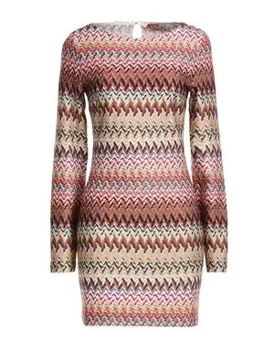 Missoni Mini Dress In Viscose, Metallic Fiber, And Polyamide - Brown