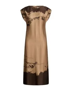 MANILA GRACE Midi Dress Taupe Size Viscose - Grey