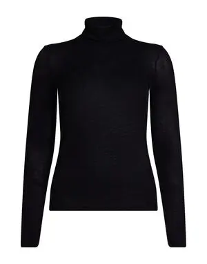 Majestic Filatures Viscose Ribbed Turtleneck Long Sleeve Top