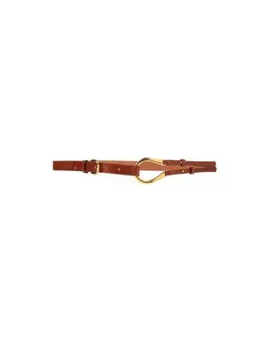 Elisabetta Franchi Leather Belt With Metal Applications