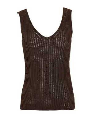 Max Mara Top Dark Size Cotton, Polyamide