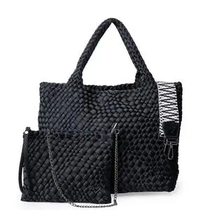 PRENELOVE London Large Woven Totes - Black