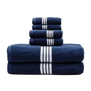 ITALIC Nautilus Luxe Set Set Of Six With Bath Sheets - Blue