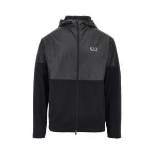 EA7 Vigor7 Full-zip Technical Hoodie - Black