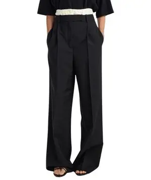 RÓHE Boxer Detailed Trousers - Black