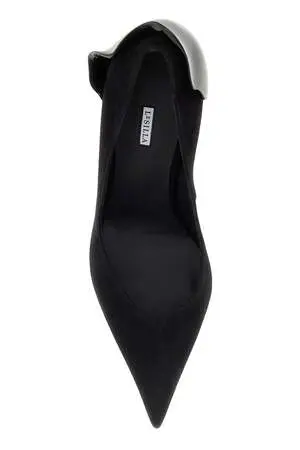 LE SILLA Suede Petalo Pumps With Patent Leather Accent