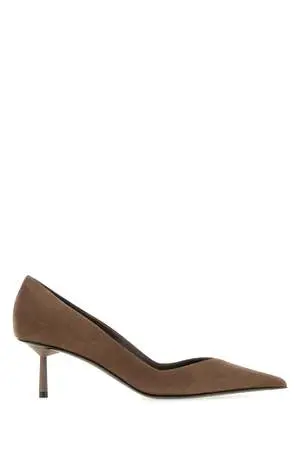 LE SILLA Mud Suede Vivienne Pumps - Brown