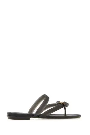 FERRAGAMO Rubber Jeans Thong Slippers