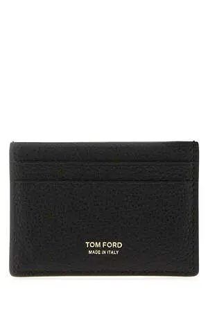TOM FORD Leather Card Holder - Black
