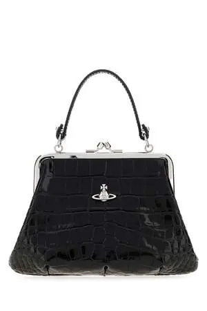 VIVIENNE WESTWOOD Leather Granny Handbag - Black