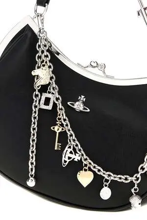 VIVIENNE WESTWOOD Leather Charm Frame Purse Shoulder Bag