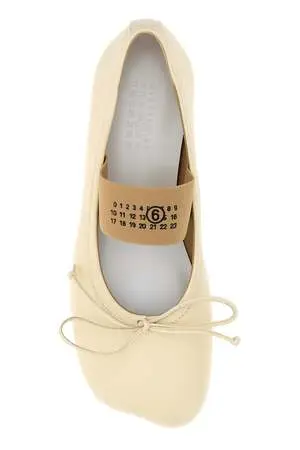 MAISON MARGIELA Cream Leather Anatomic Ballerinas