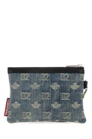 Dsquared2 Embroidered Denim Pouch