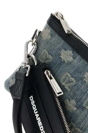 Dsquared2 Embroidered Denim Pouch