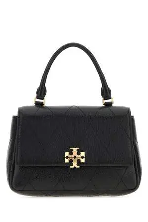 Tory Burch Leather Mini Charlie Handbag - Black