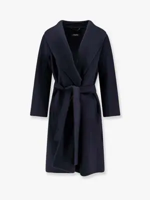 Max Mara Messi Virgin Wool Coat - Black