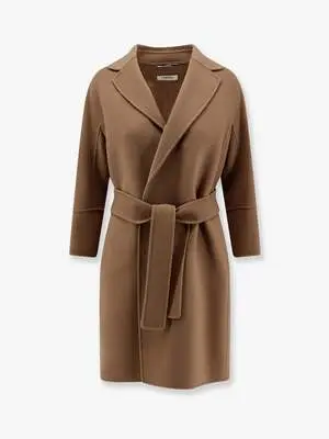 Max Mara Arona Virgin Wool Coat - Beige