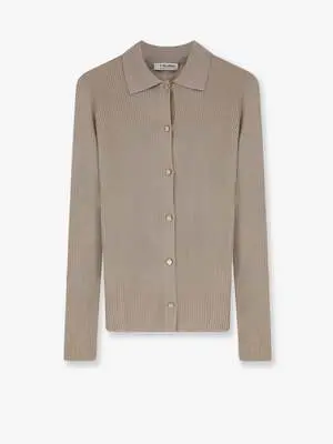 Max Mara Smmlimone Virgin Wool Cardigan - Beige