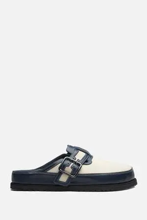 BIRKENSTOCK Boston Bold Canvas Clogs - Blue