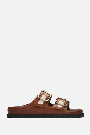 BIRKENSTOCK Arizona Bold Canvas Double Strap Sandals - Brown