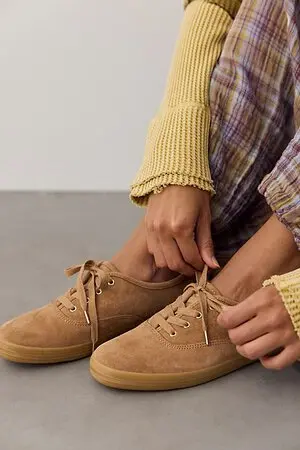 KEDS Champion Luxe Suede Lace-up Sneakers - Tan