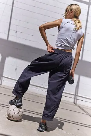 Free People Soft Ridge Pants - Black