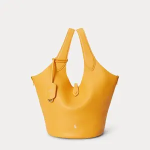 Ralph Lauren Polo Play Leather Tote - Mango