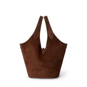 Ralph Lauren Polo Play Suede Tote - Cafe