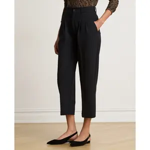 Ralph Lauren Pleated Ponte Tapered Ankle Pant