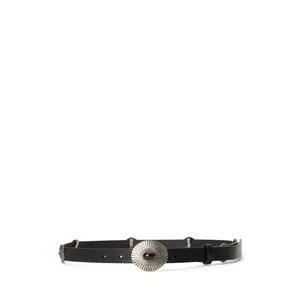 Ralph Lauren Leather Concho Belt - Black