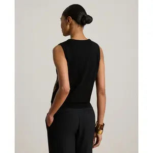 Ralph Lauren Sleeveless Sweater With Belting Print