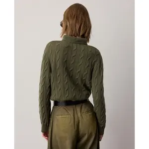 Ralph Lauren Cable-knit Cashmere Polo Sweater