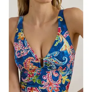 Ralph Lauren Paisley Ring-front One-piece
