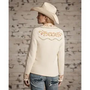 Ralph Lauren Embroidered Western Sweater Jacket