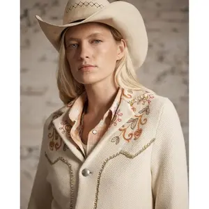 Ralph Lauren Embroidered Western Sweater Jacket