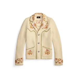 Ralph Lauren Embroidered Western Sweater Jacket