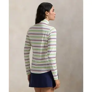 Ralph Lauren Striped Stretch-jersey Quarter-zip