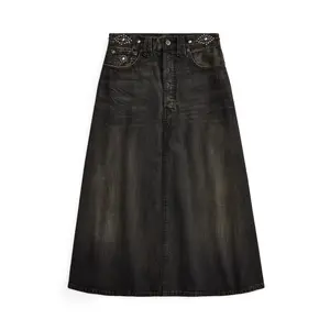 Ralph Lauren Studded Denim Skirt