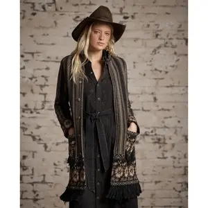 Ralph Lauren Wool-silk Jacquard Duster Cardigan