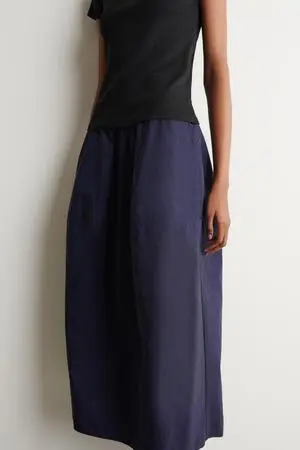Cos Sculpted Nylon Midi Skirt