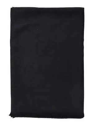 Gucci Scarf With Gg All-over Motif In Black Wool For - Multicolor