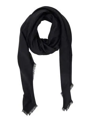 Gucci Scarf With Gg All-over Motif In Black Wool For - Multicolor