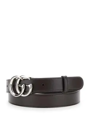 Gucci Belt With Gg Buckle In Leather For