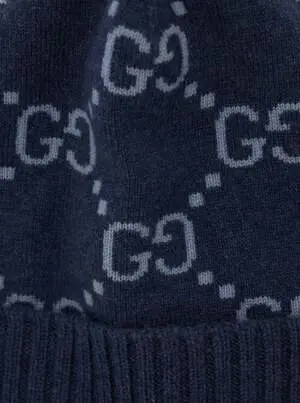 Gucci Cashmere Gg All-over Beanie - Multicolor