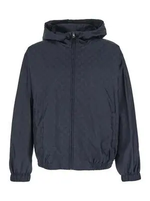 Gucci Gg All-over Tech Fabric Hooded Jacket - Multicolor