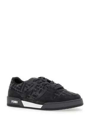 Fendi Match" Sneakers With All-over Ff Motif - Gray