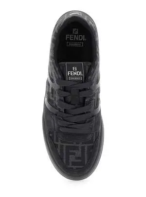 Fendi Match" Sneakers With All-over Ff Motif - Gray