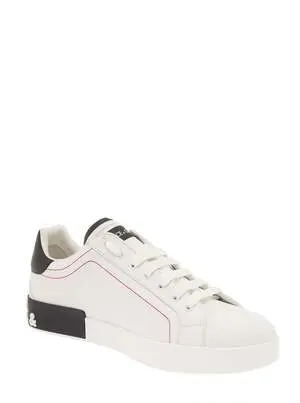 Dolce & Gabbana Portofino' Low Sneakers With Contrast Stitching
