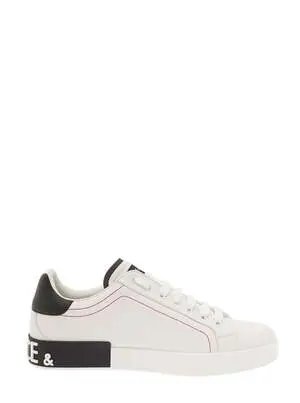 Dolce & Gabbana Portofino' Low Sneakers With Contrast Stitching