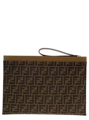 Fendi Jacquard Motif Flat Pouch
